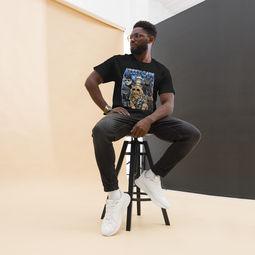 NYC Alley Cat Crew Unisex Tee (AVAILABLE IN BLACK, WHITE, ASH GRAY ...