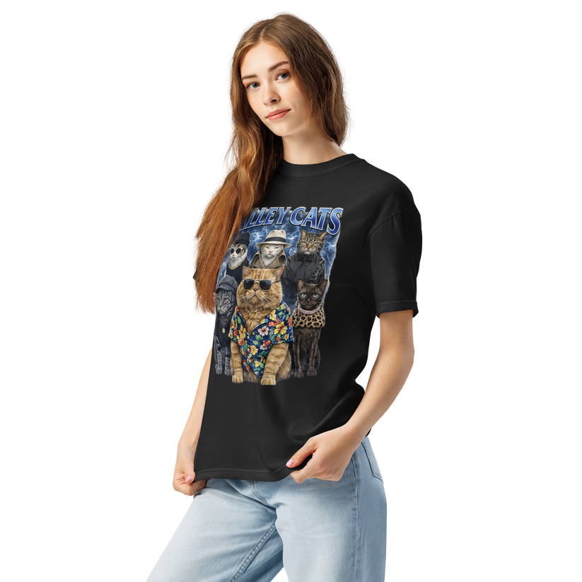 NYC Alley Cat Crew Unisex Tee (AVAILABLE IN BLACK, WHITE, ASH GRAY ...